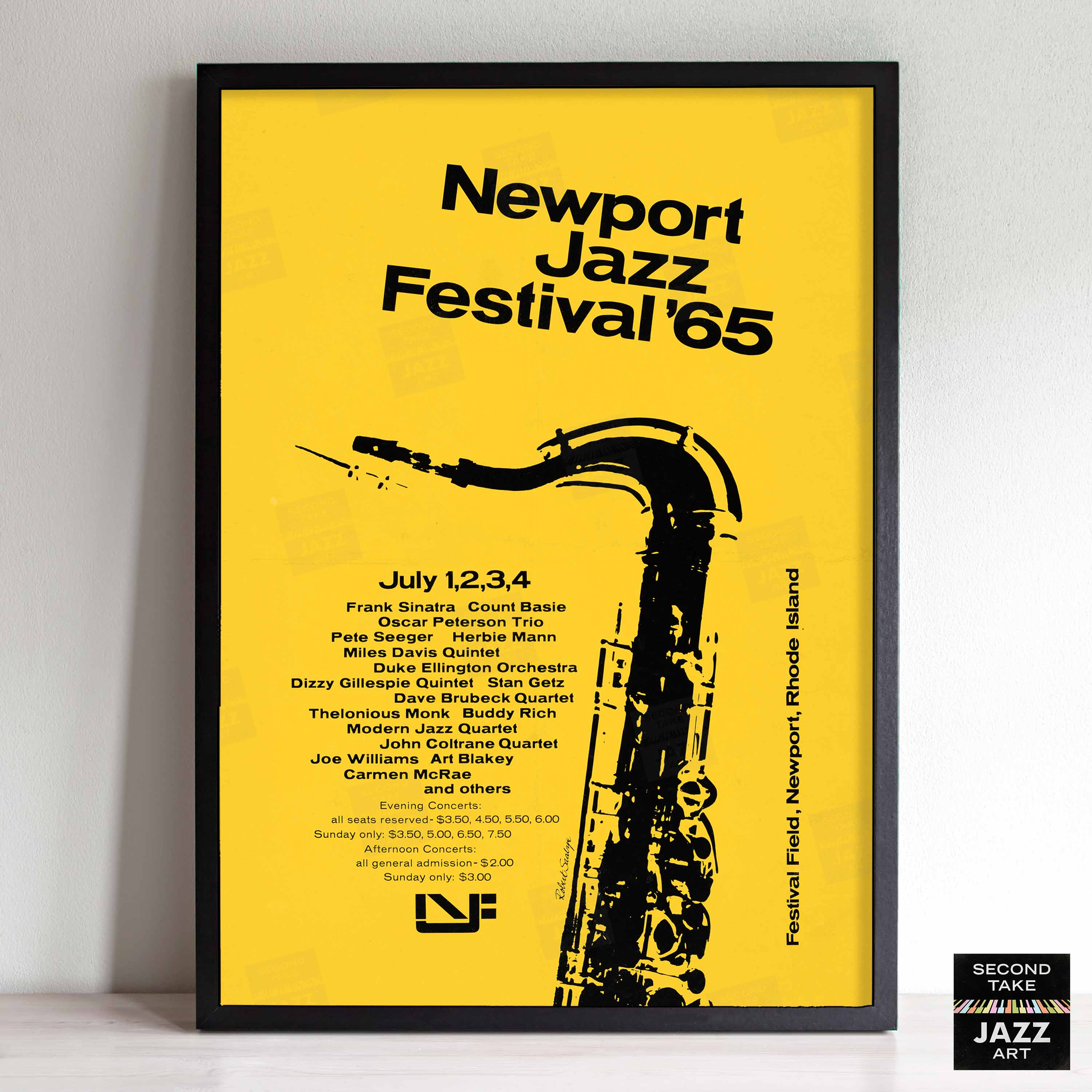 1965 Newport Jazz Festival jazz poster - Newport, Rhode Island – SecondTakeJazzArt