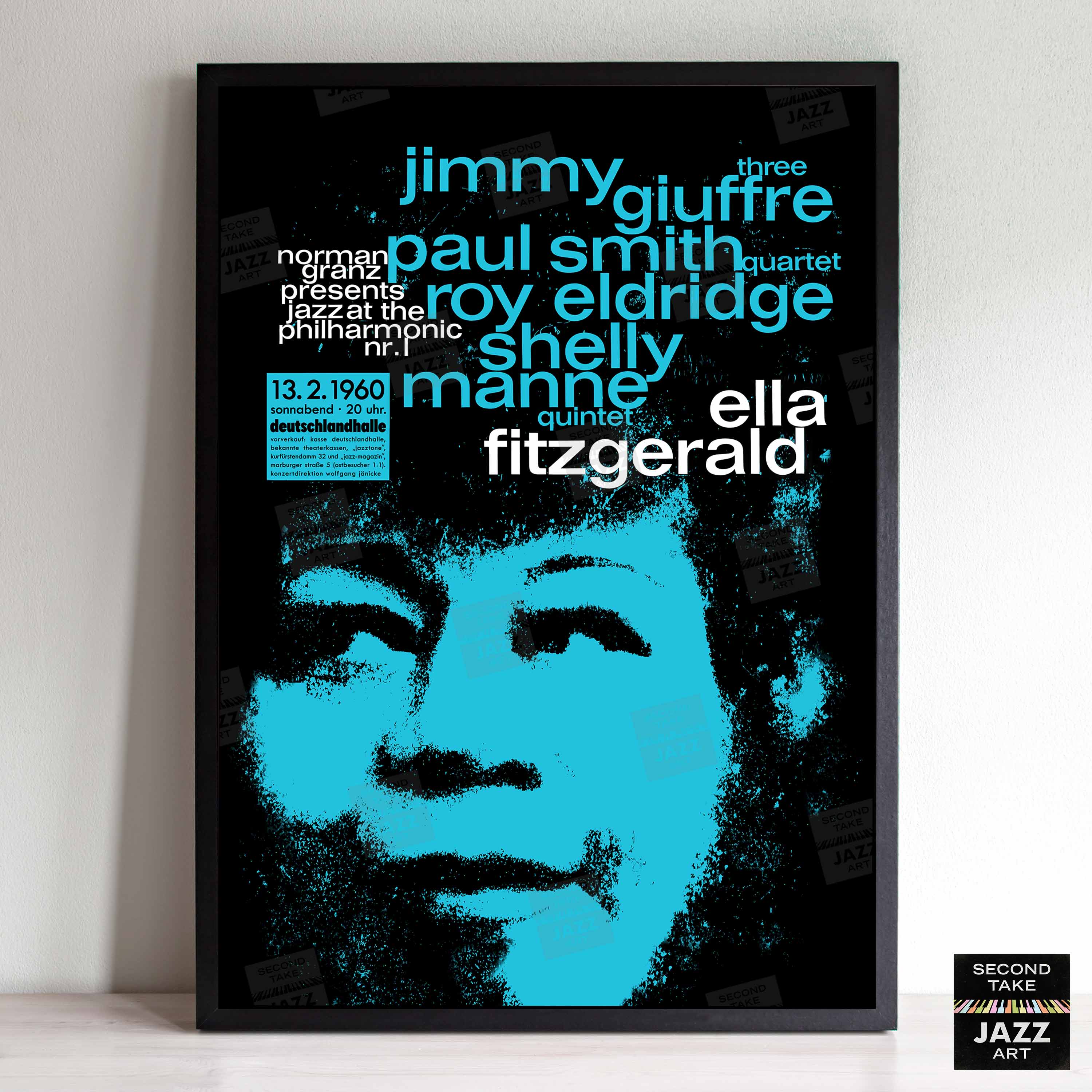 Ella Fitzgerald jazz poster - Ella in Berlin - Mack the Knife - 1960 ...