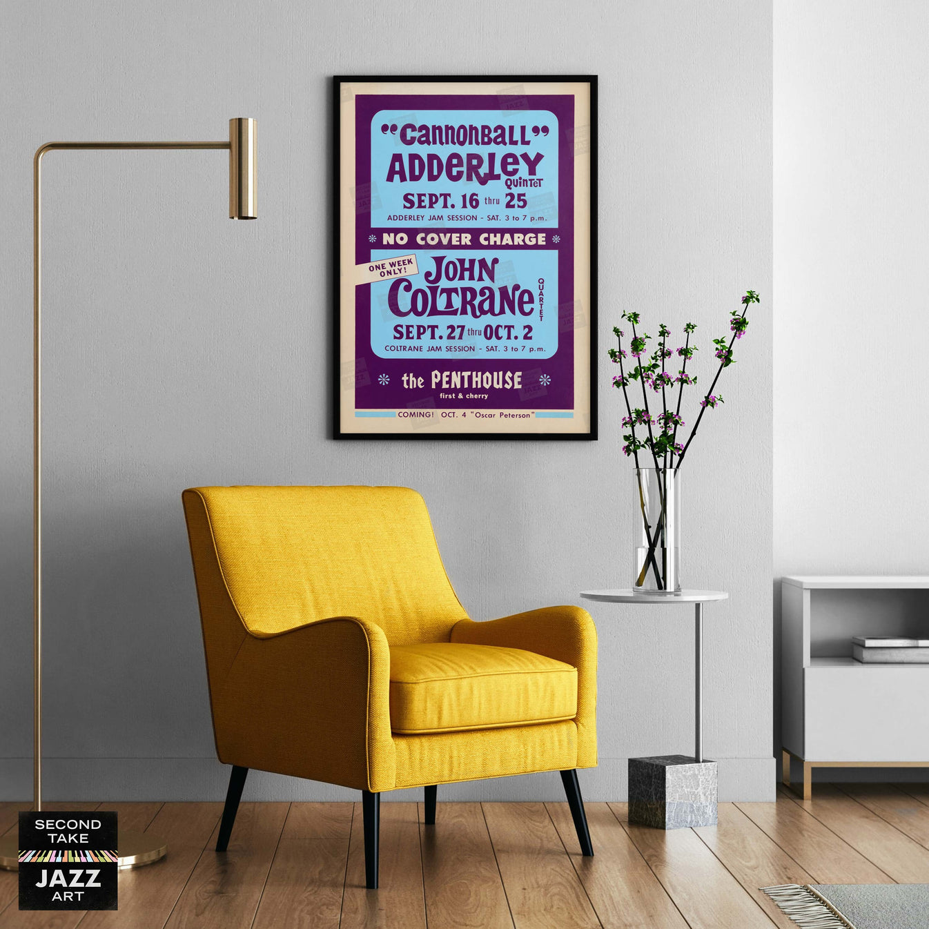 Cannonball Adderley - John Coltrane jazz poster - Penthouse - 1965 – SecondTakeJazzArt